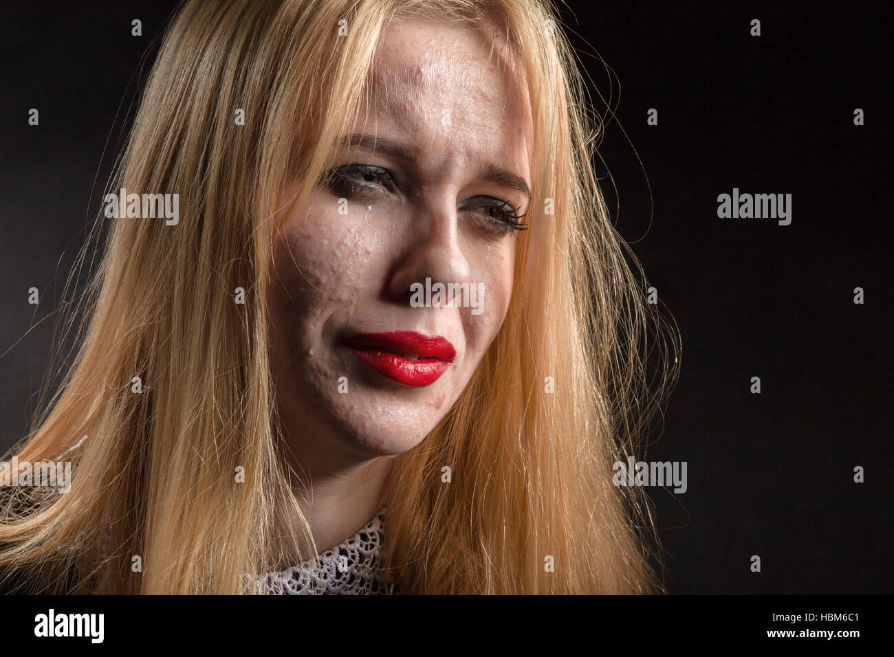 Teen girl crying tears hi-res stock photography and images - Alamy