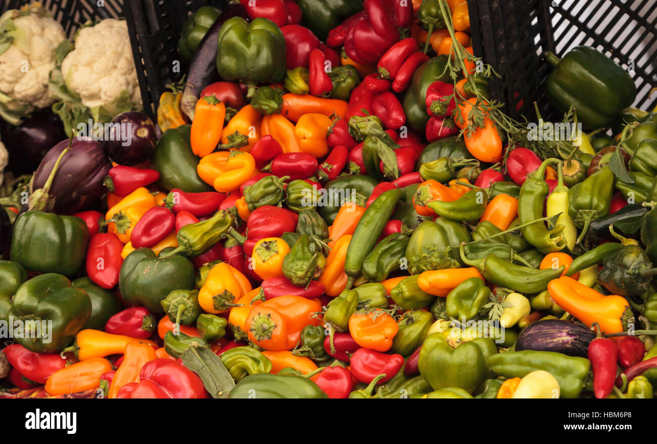 Mix of Peppers Stock Photo - Alamy