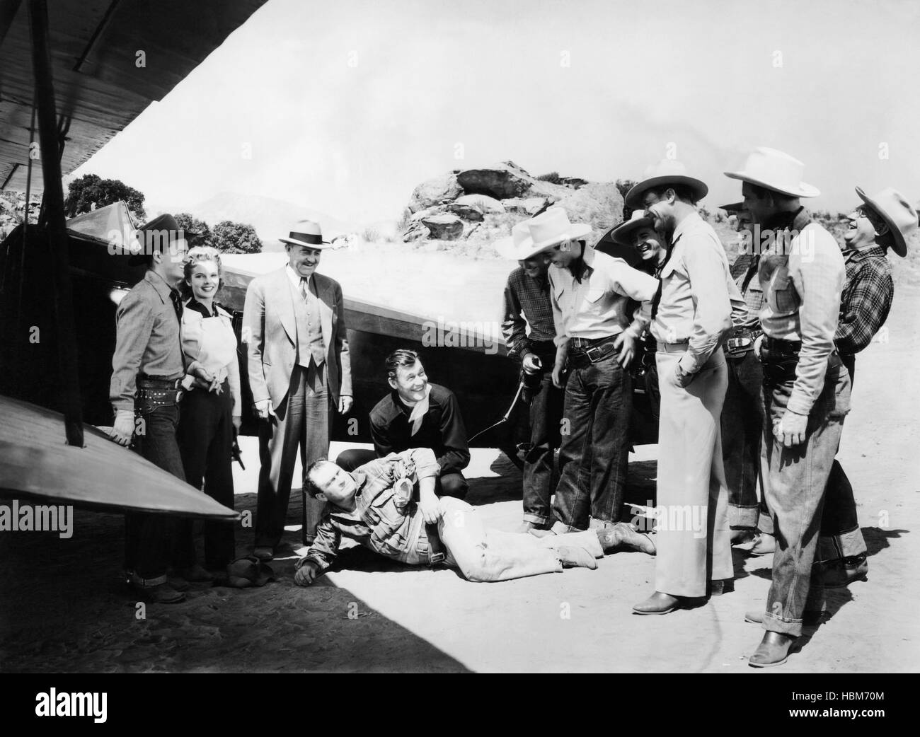 COWBOY IN THE CLOUDS, first five from left: Jimmy Wakely, Julie Duncan ...