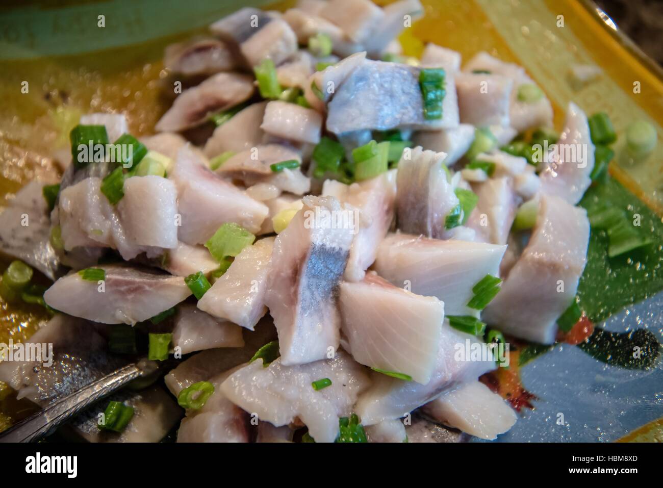 herring fish prepared for dinner Stock Photo - Alamy