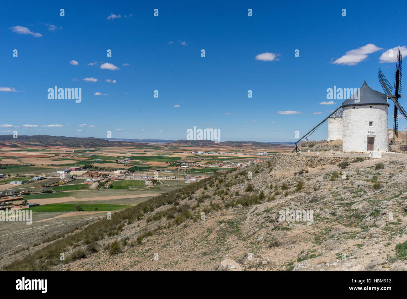 Medieval, windmills of Consuegra in Toledo City, were used to grind ...