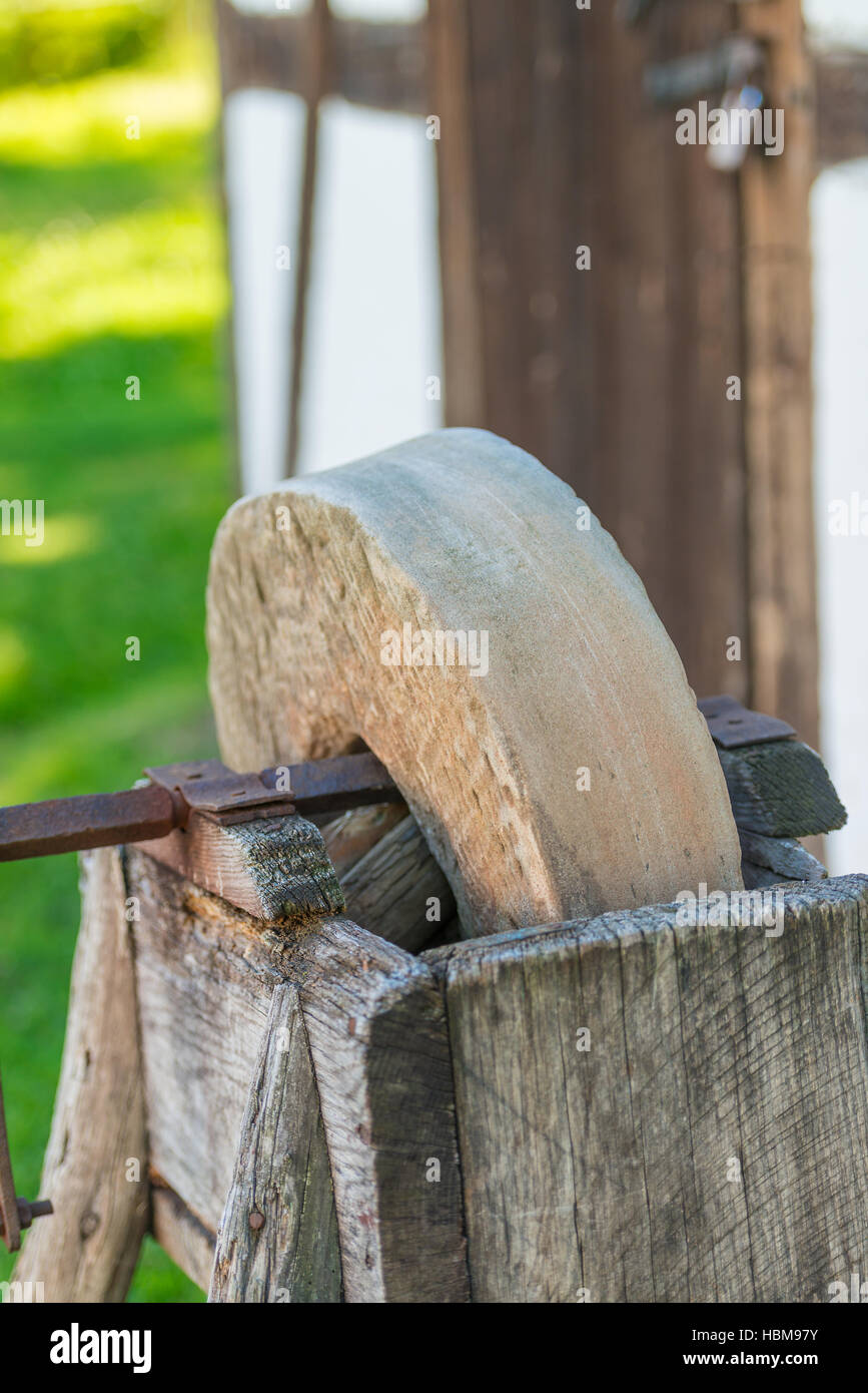 The old grindstone Stock Photo - Alamy