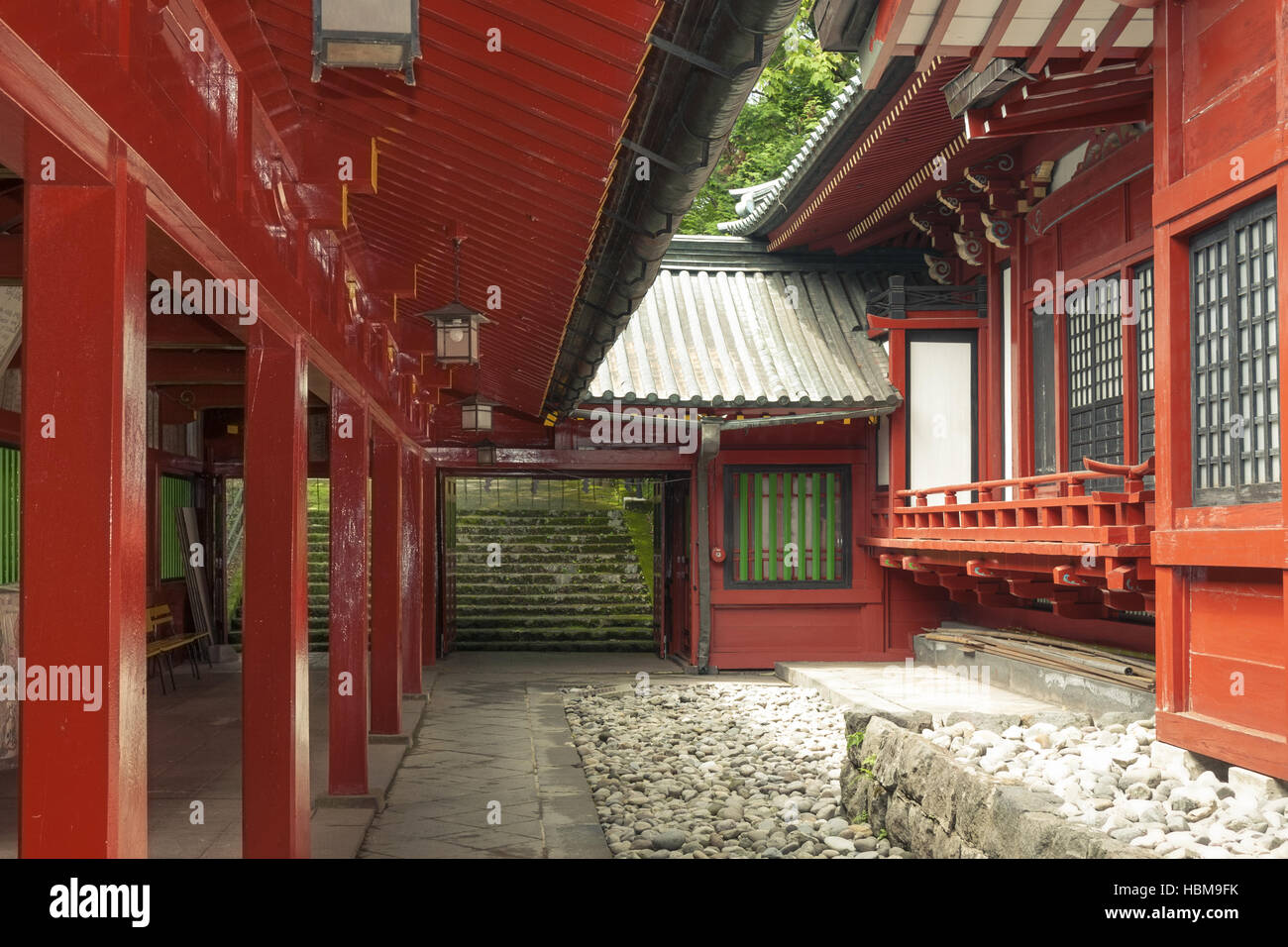 japanese temple inner yard Stock Photo - Alamy