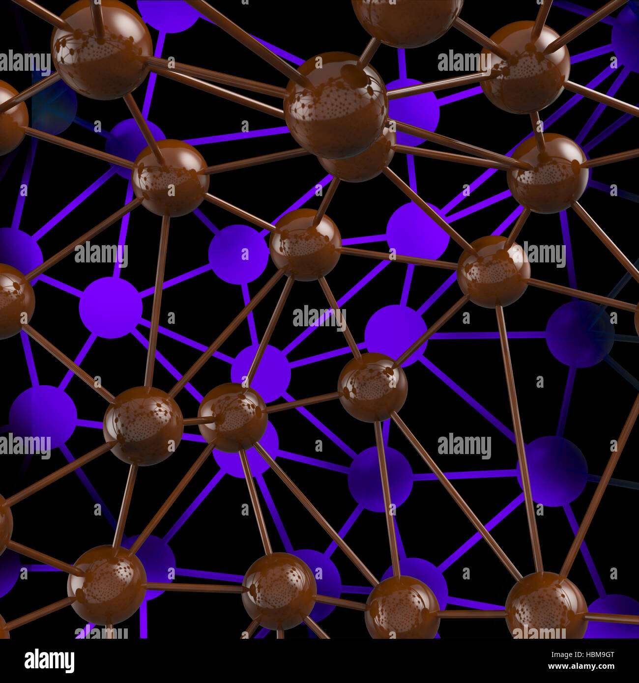 brown chocolate Molecular geometric chaos abstract structure. Science ...