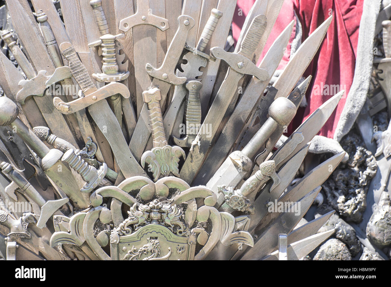 Glory, royal throne made of iron swords, seat of the king, symbol of ...