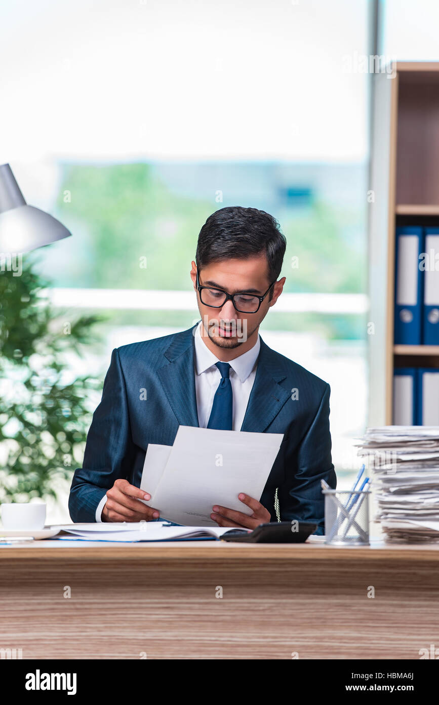 Businessman working in the office Stock Photo - Alamy