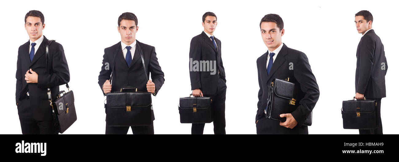 Collage of businessman isolated on white Stock Photo - Alamy