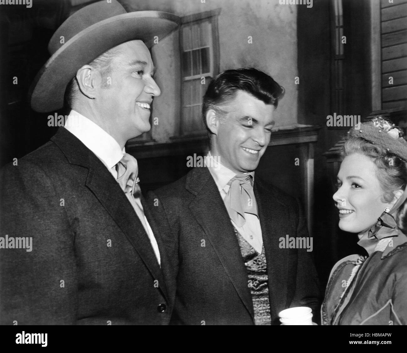 DAWN AT SOCORRO, from left: David Brian, Rory Calhoun, Piper Laurie ...