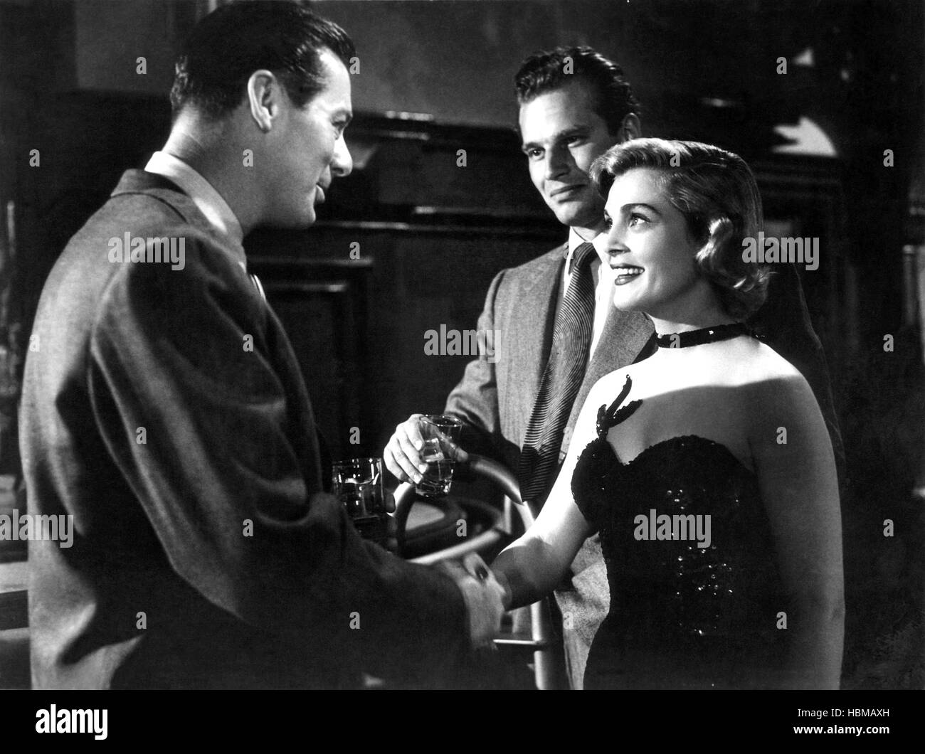 DARK CITY, Don DeFore, Lizabeth Scott, Charlton Heston (back), 1950 ...