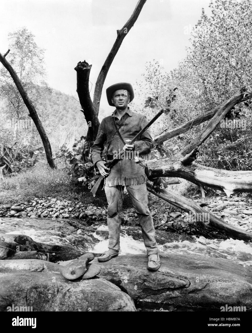 DAVY CROCKETT, KING OF THE WILD FRONTIER, Buddy Ebsen, 1955 Stock Photo ...
