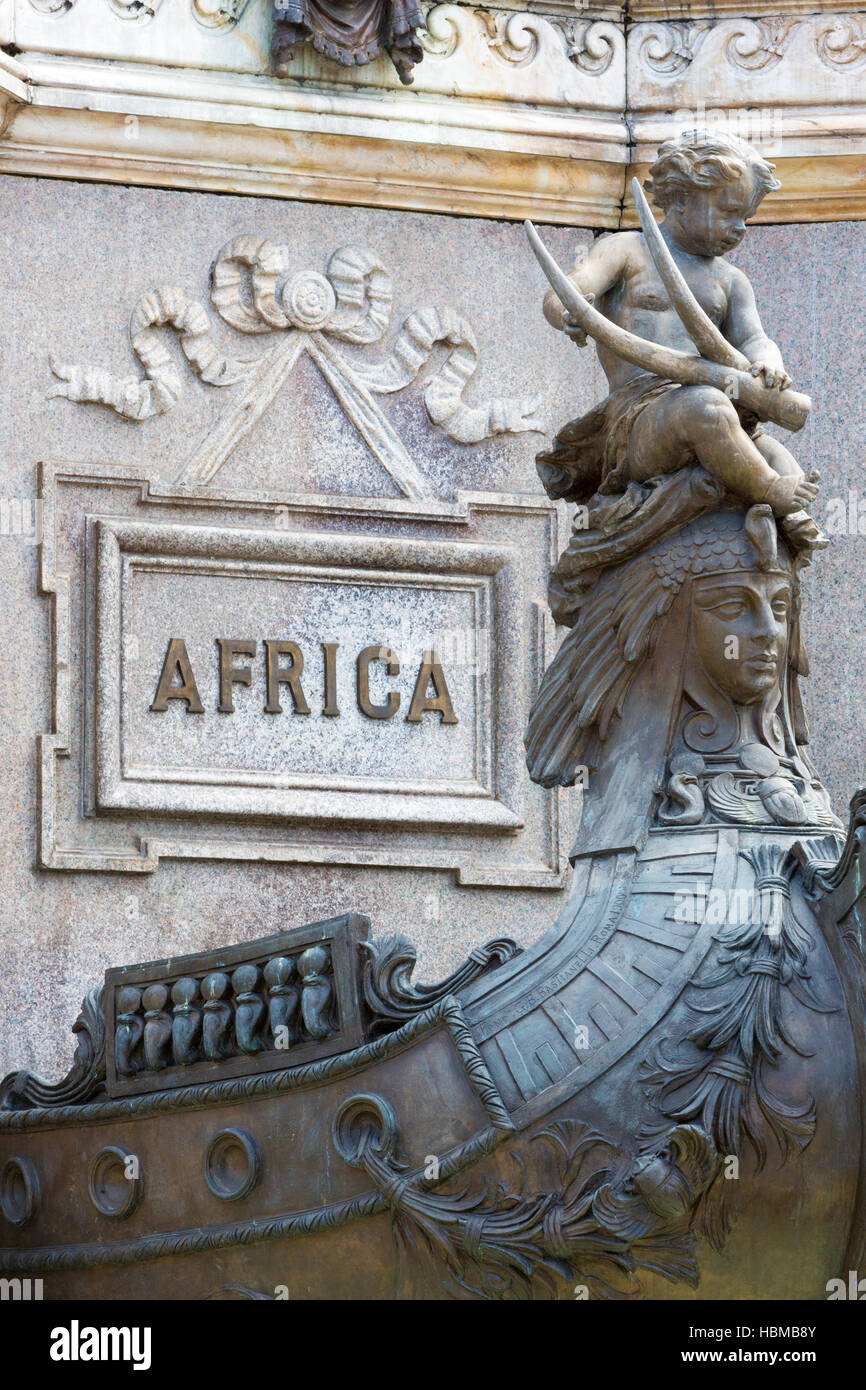 Neo gothic sculpture on the main square of Manaus, Brazil Stock Photo ...