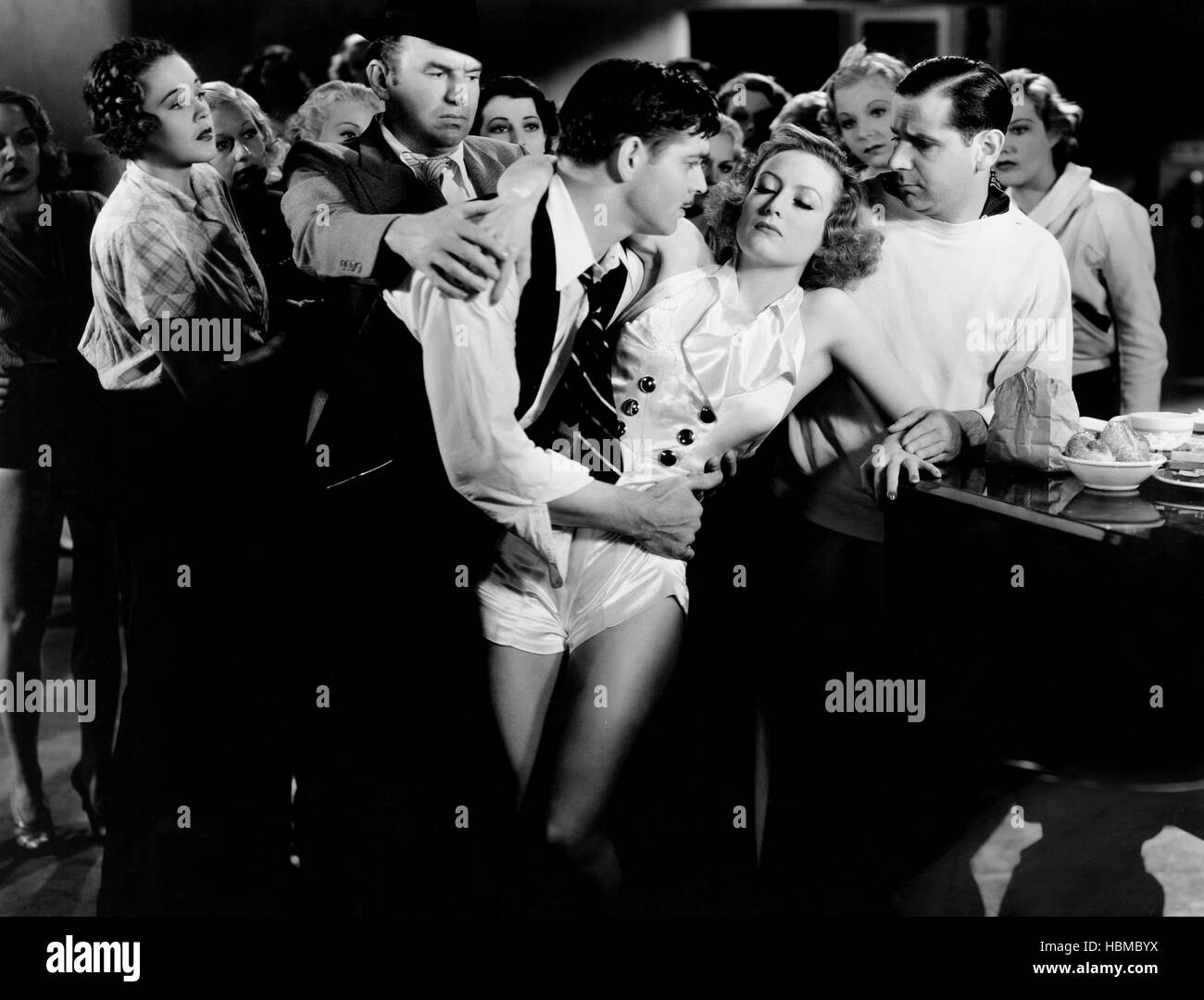 DANCING LADY, from left, Ted Healy, Clark Gable, Joan Crawford, Jess ...