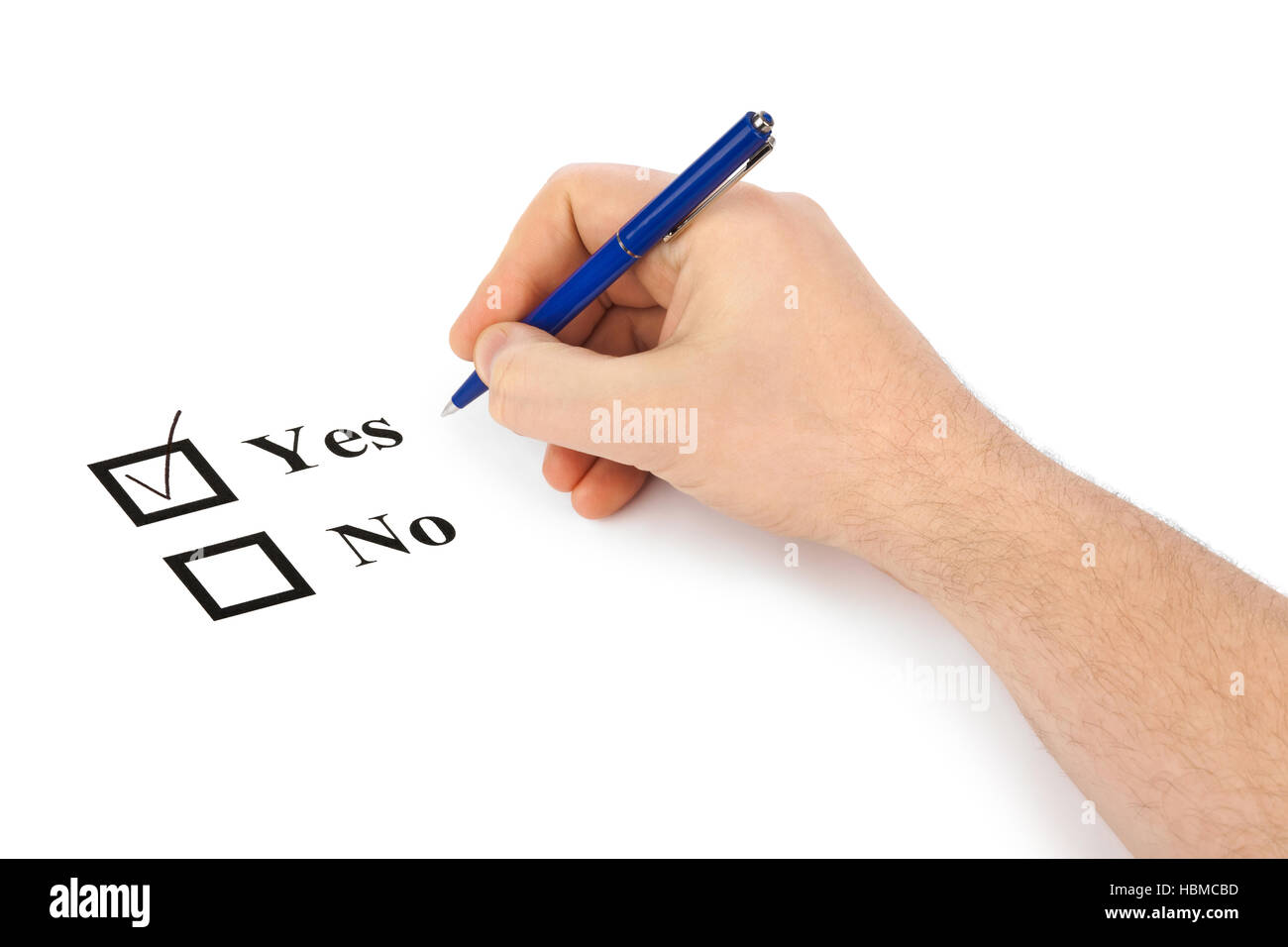 Checkbox pen form hand hi-res stock photography and images - Alamy