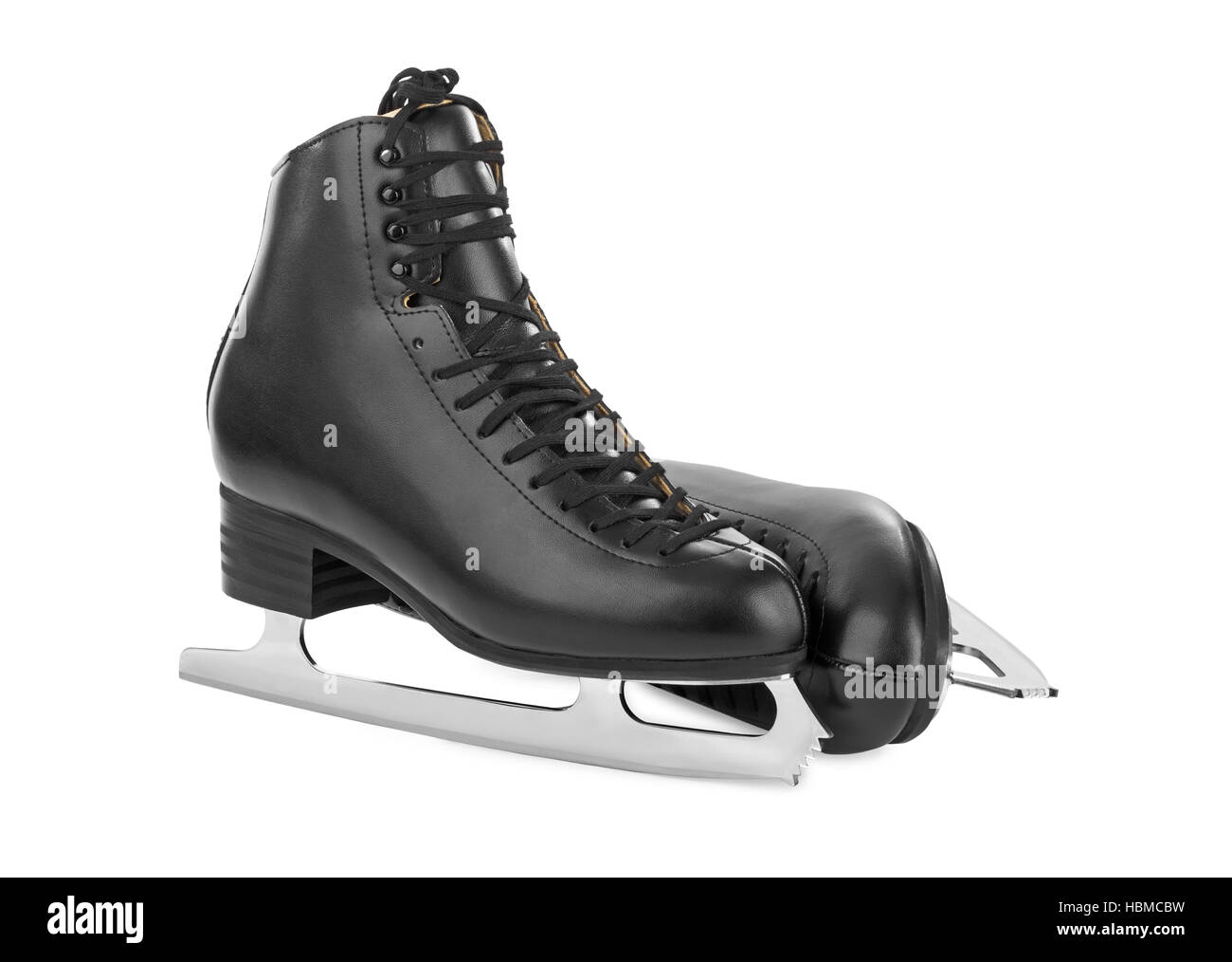 Black figure skates Stock Photo - Alamy