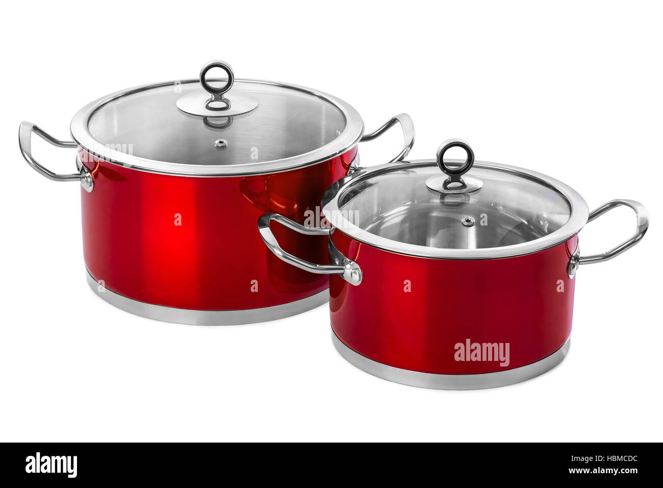 Red steel pans Stock Photo - Alamy