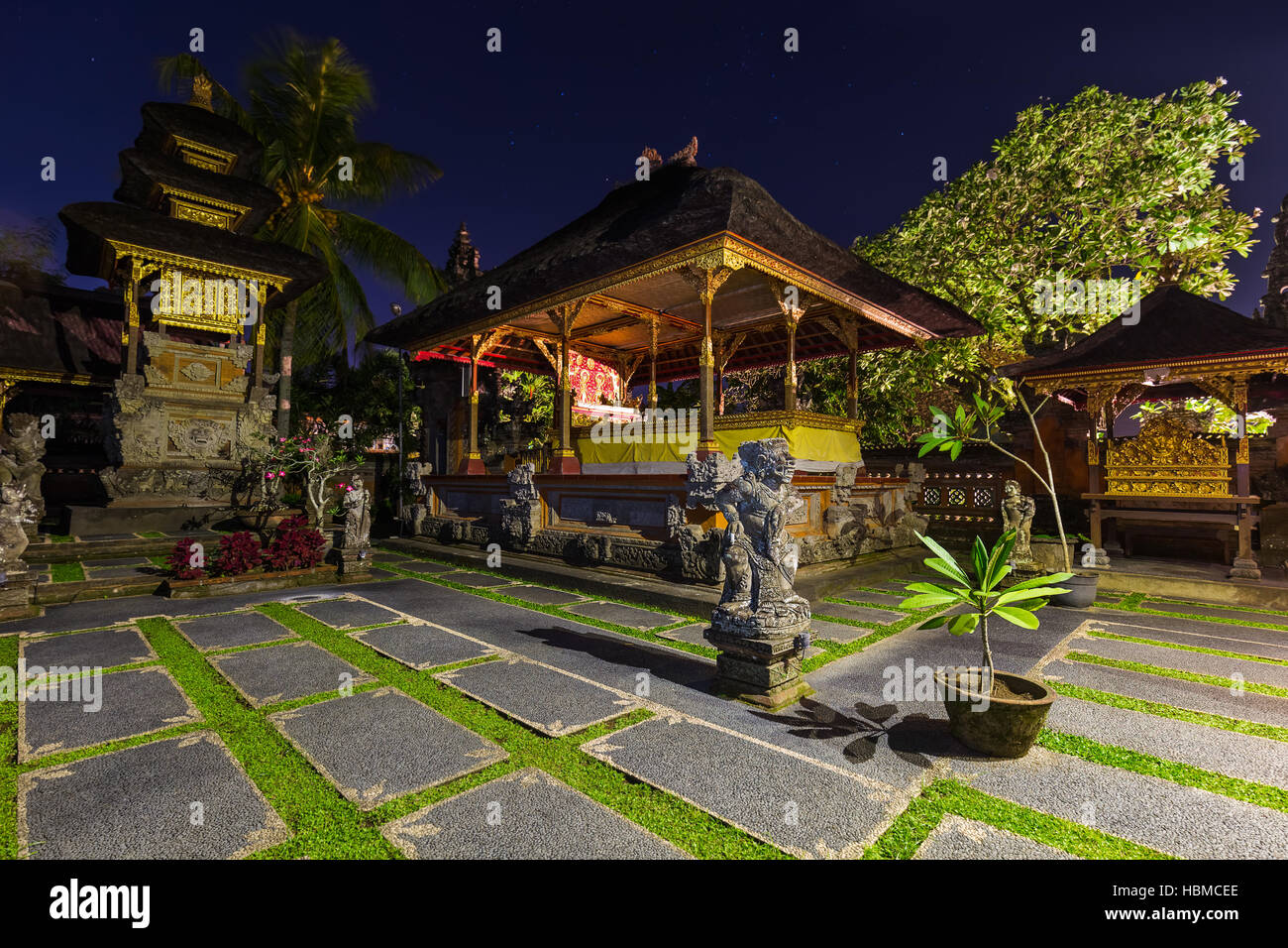 Temple in Ubud - Bali Island Indonesia Stock Photo - Alamy