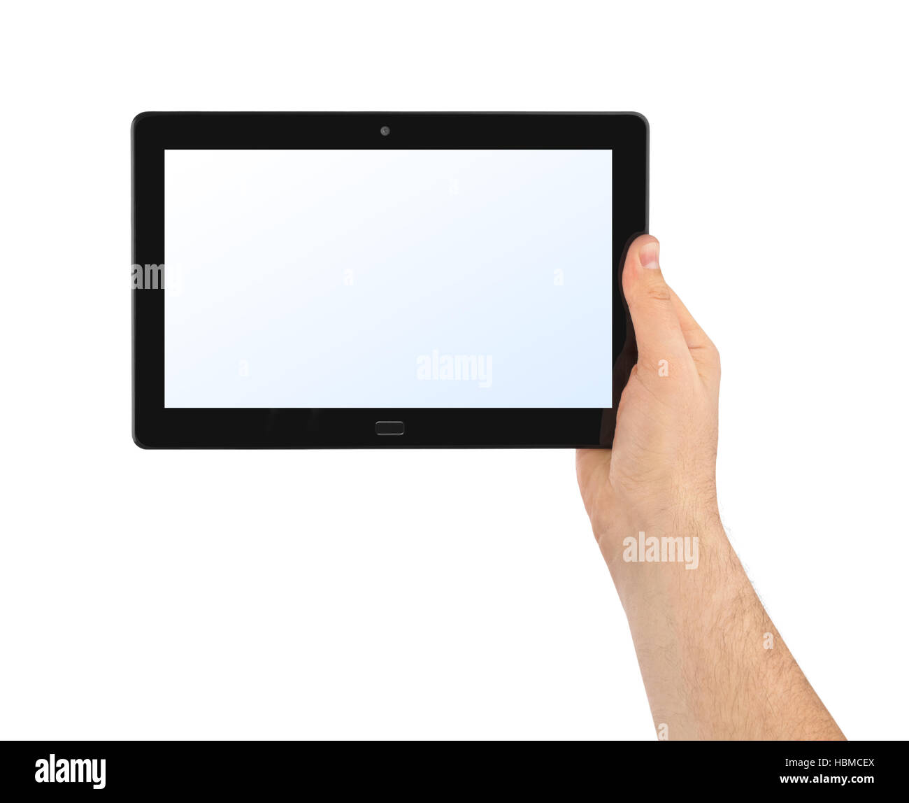 Hand with touchpad pc Stock Photo - Alamy