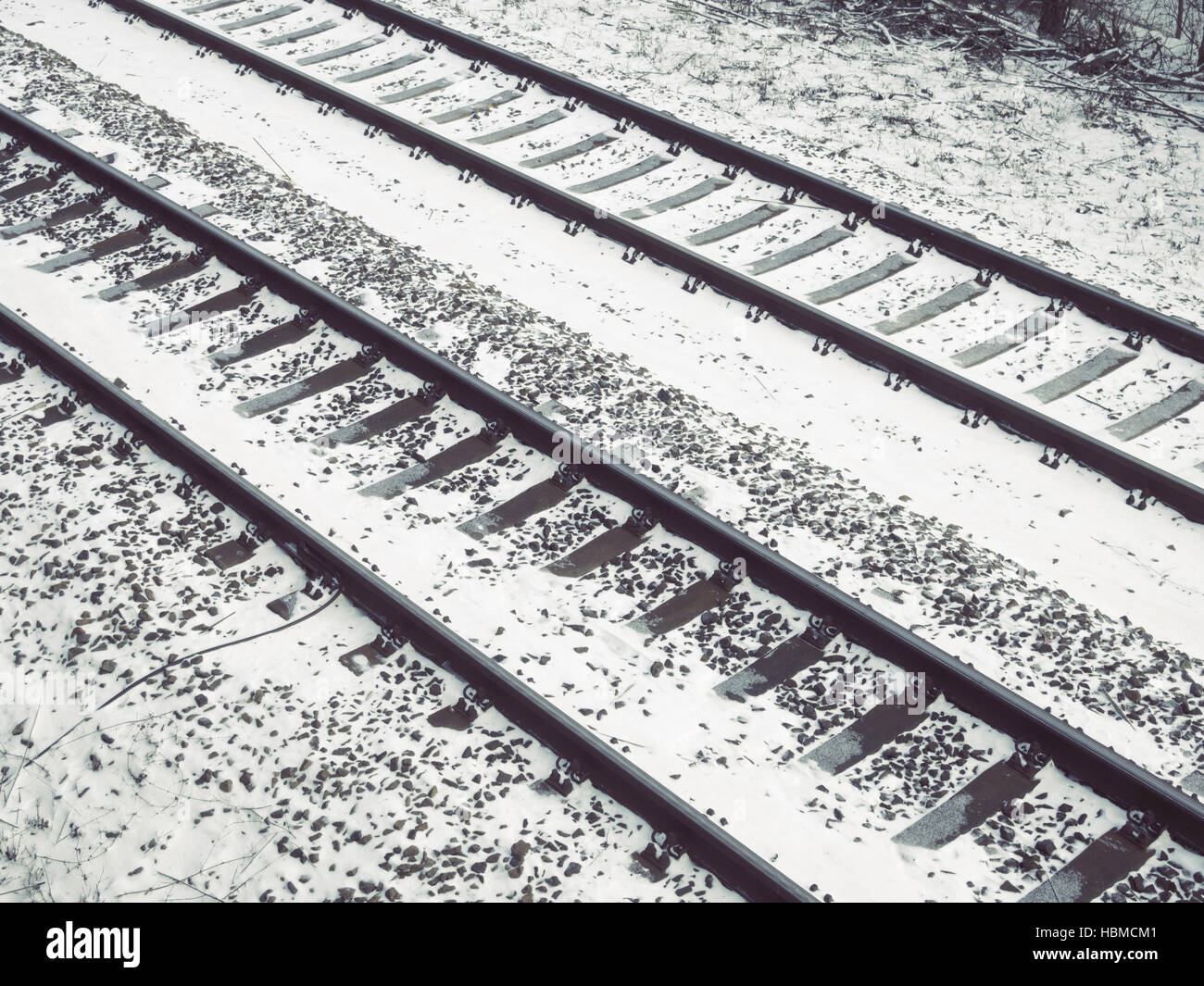 Snow covered railways hi-res stock photography and images - Alamy