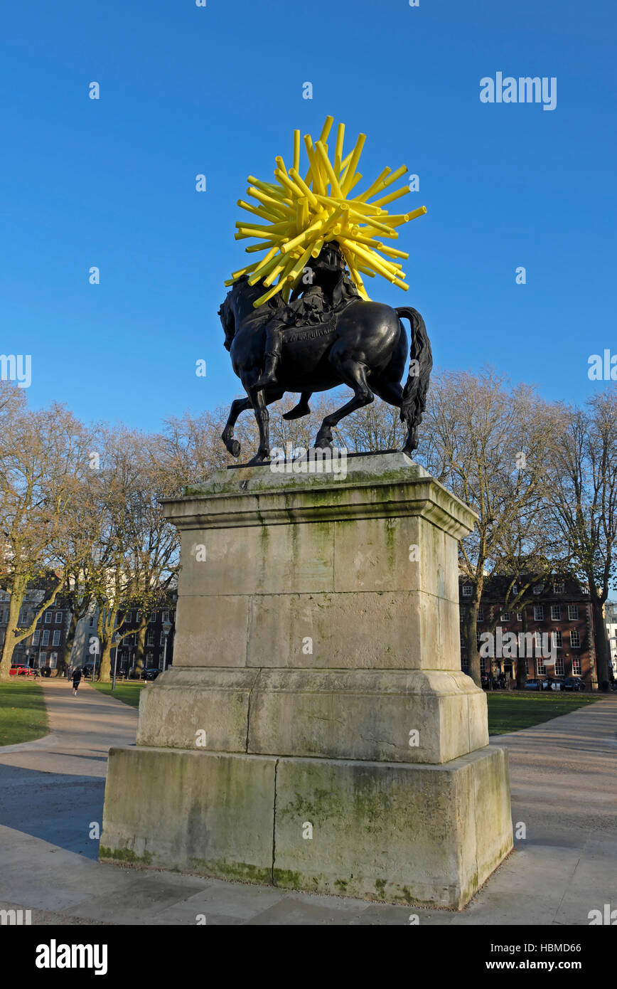A sculpture by artist Duncan McKellar surmounts John Michael Rysbrack's ...