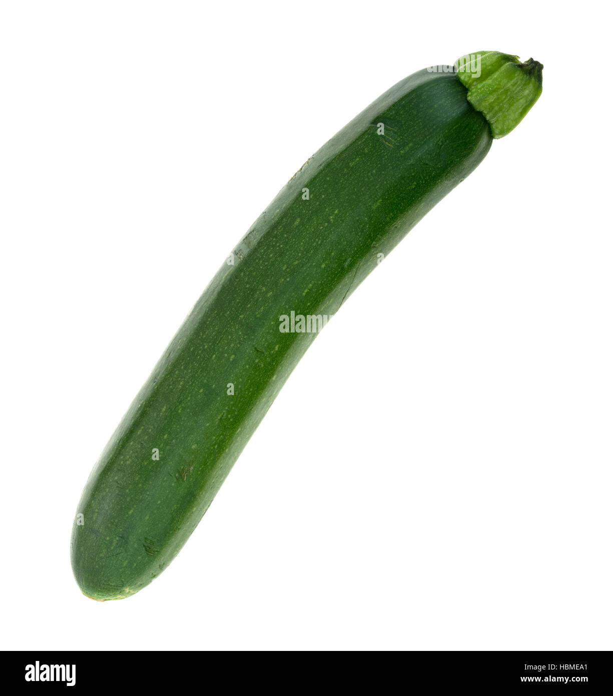Top view of an Italian squash isolated on a white background Stock ...