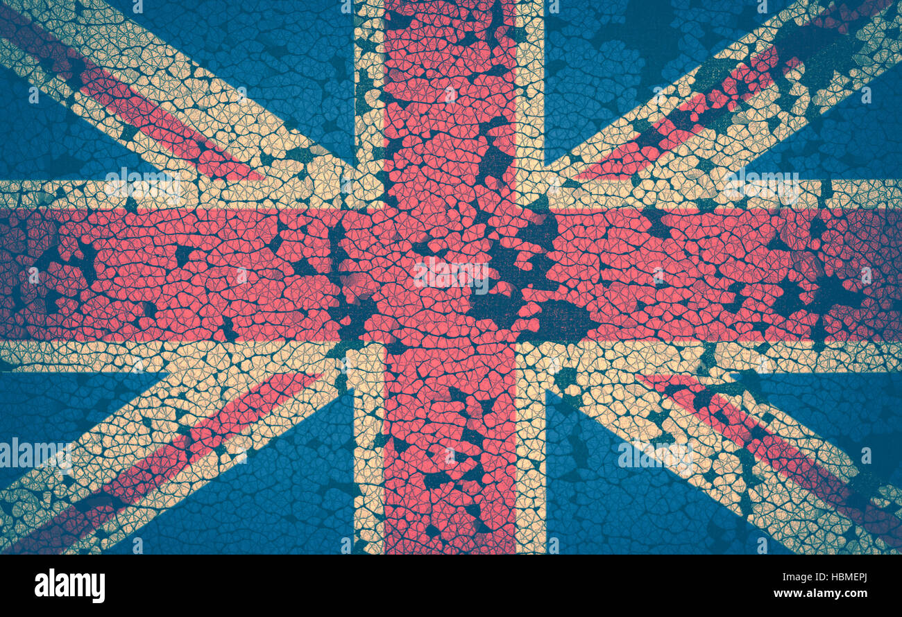 british flag on cracked background Stock Photo - Alamy