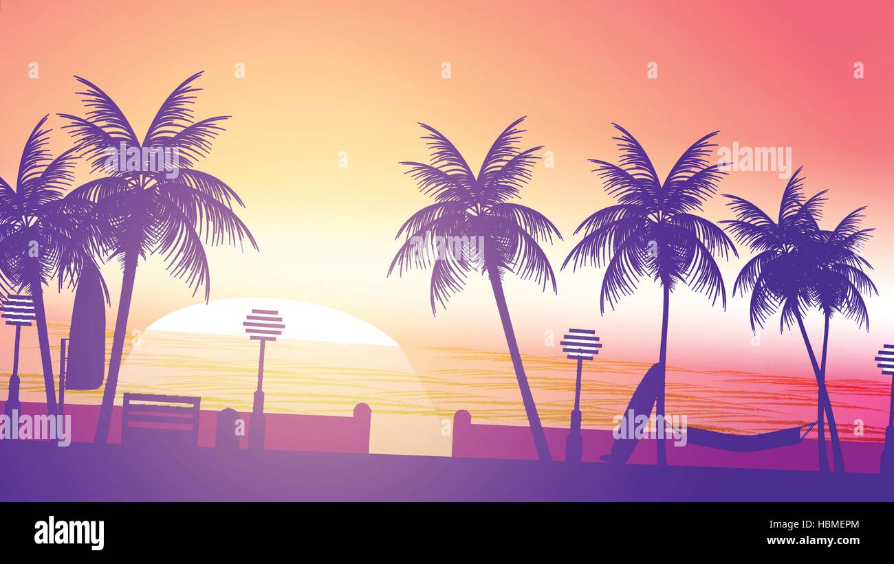 Ocean walkway Stock Vector Images - Alamy