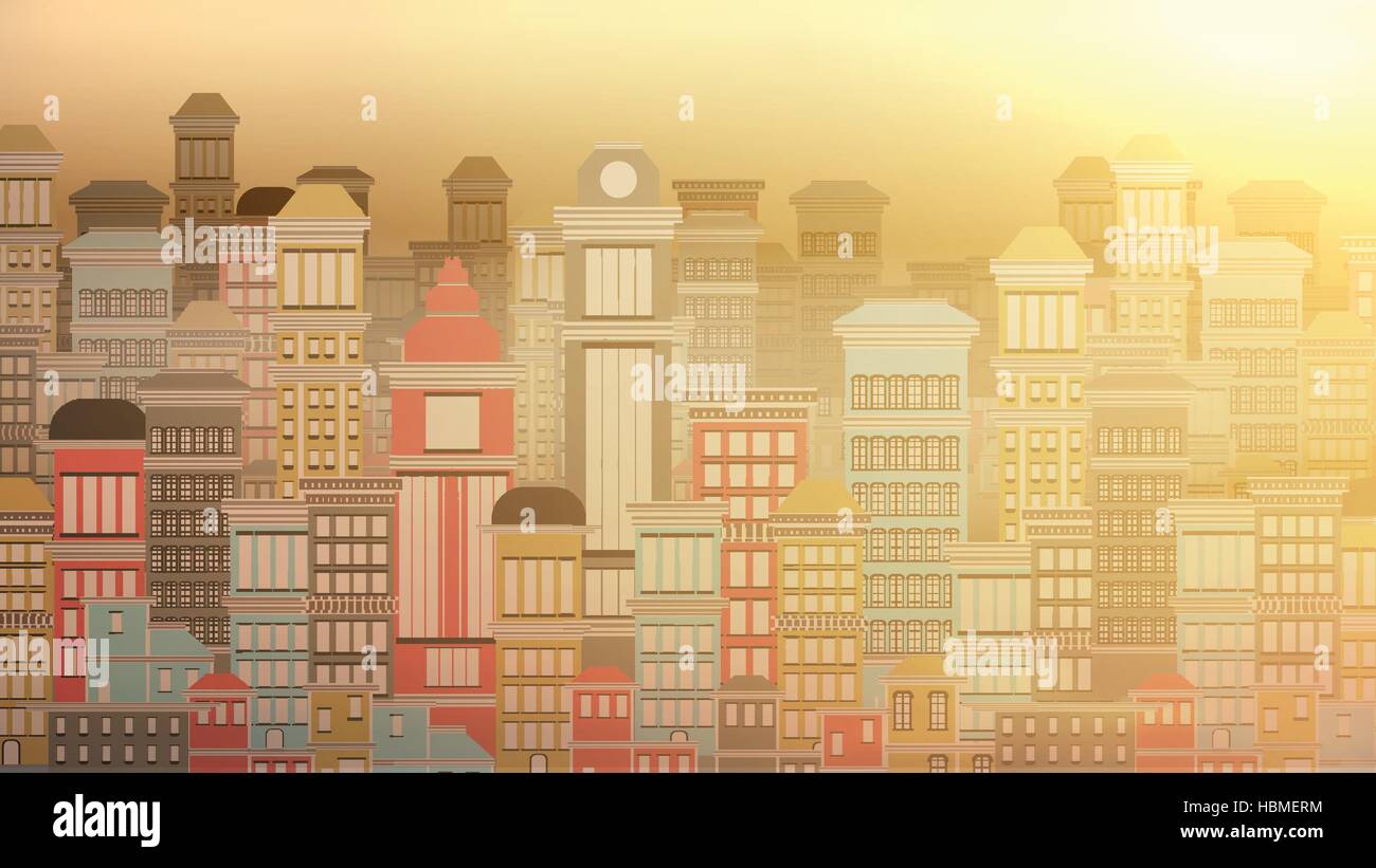 Downtown Cityskyline - Vector Illustration Stock Vector Image & Art - Alamy