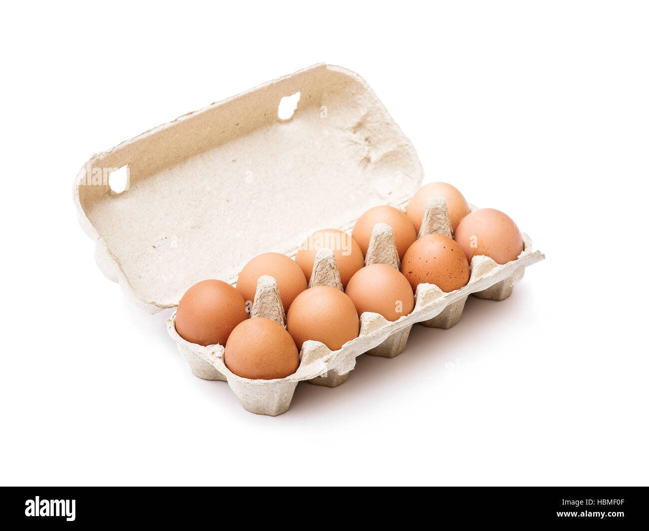 Organic Egg Pack Isolated on White Stock Photo - Alamy