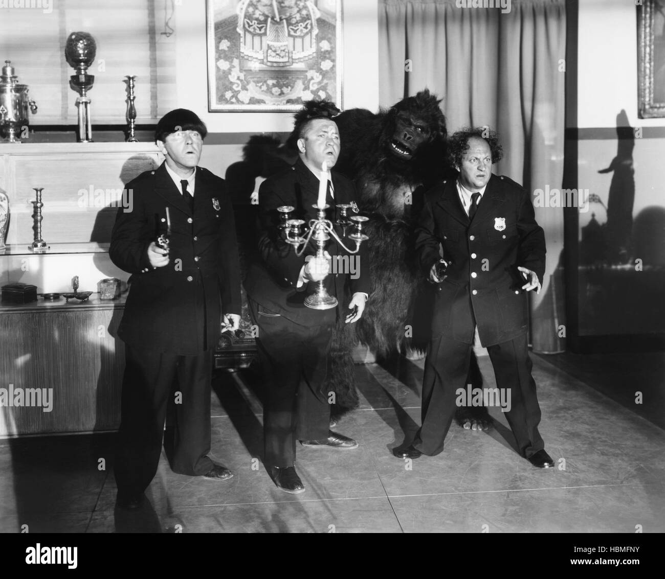 DIZZY DETECTIVES, from left, Moe Howard, Curly Howard, Ray Corrigan ...