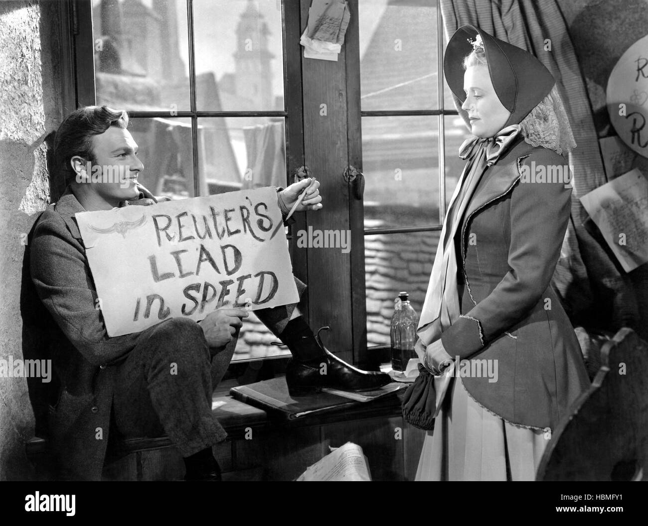 A DISPATCH FROM REUTER'S, Eddie Albert, Edna Best, 1940 Stock Photo - Alamy