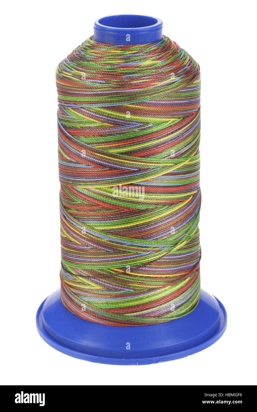 Bobbin With Silk Thread Stock Photo - Alamy