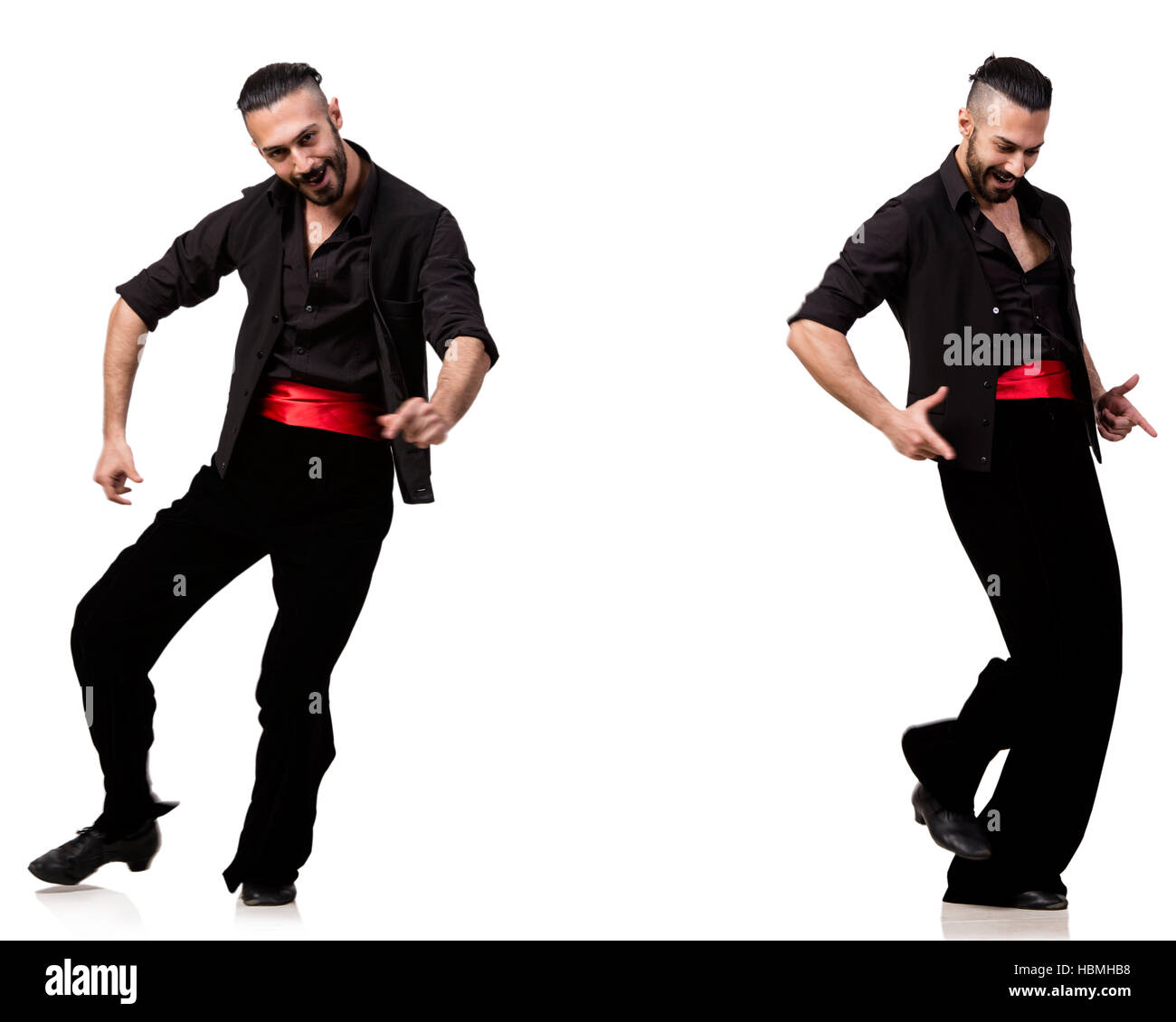 Spanish dancer in various poses on white Stock Photo - Alamy