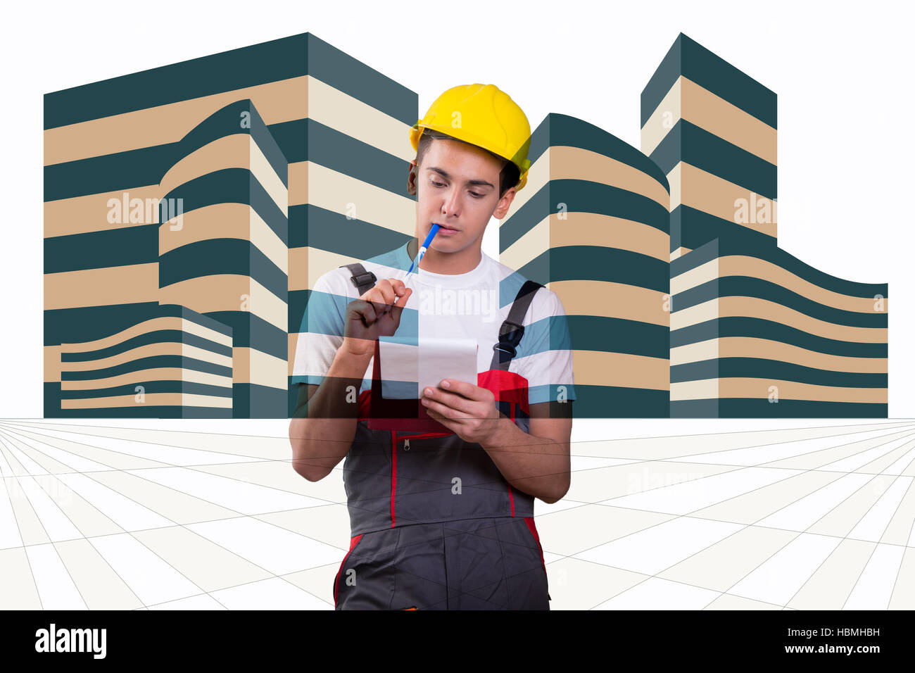 Construction worker taking notes hi-res stock photography and images ...