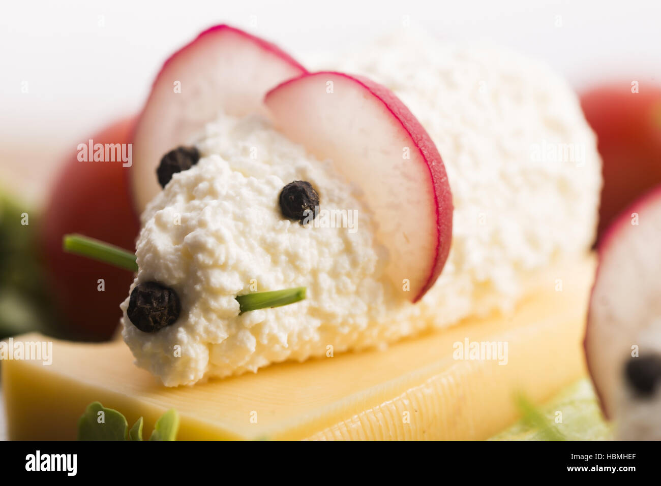 Fun food for kids - mouse with cheese Stock Photo - Alamy