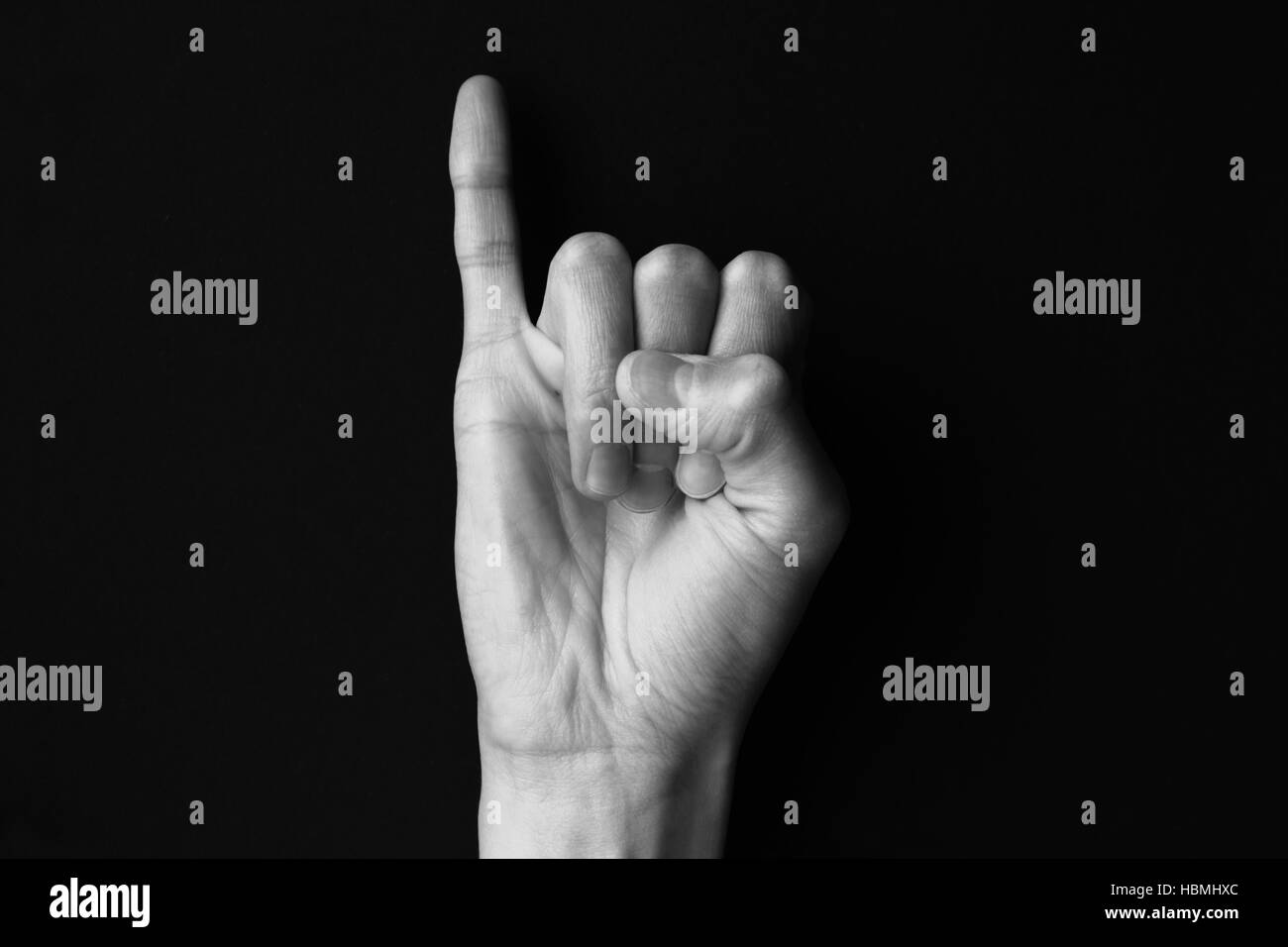 Dactil alphabet I Stock Photo - Alamy