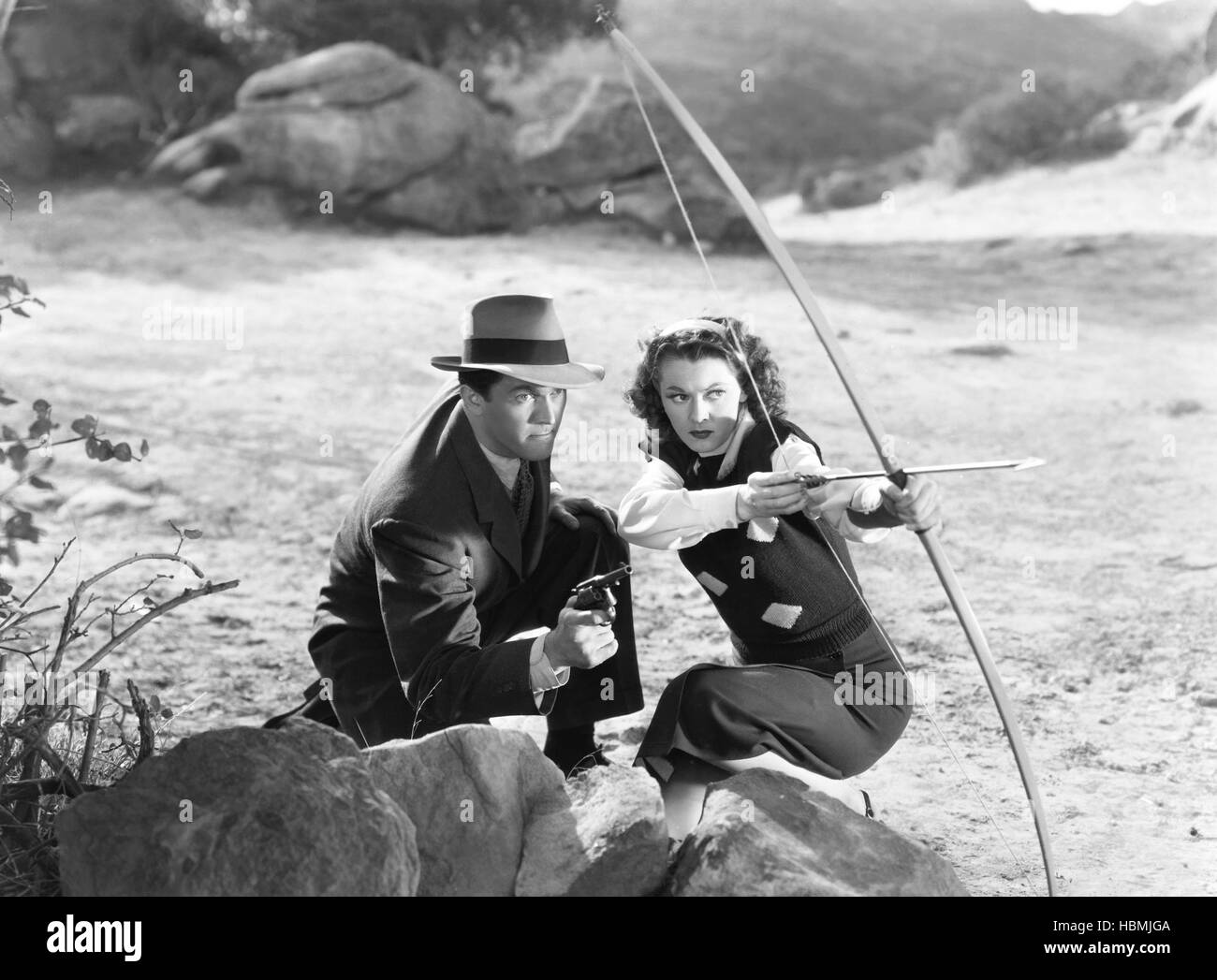 DAUGHTER OF DON Q, from left: Kirk Alyn, Adrian Booth, 1946 Stock Photo ...