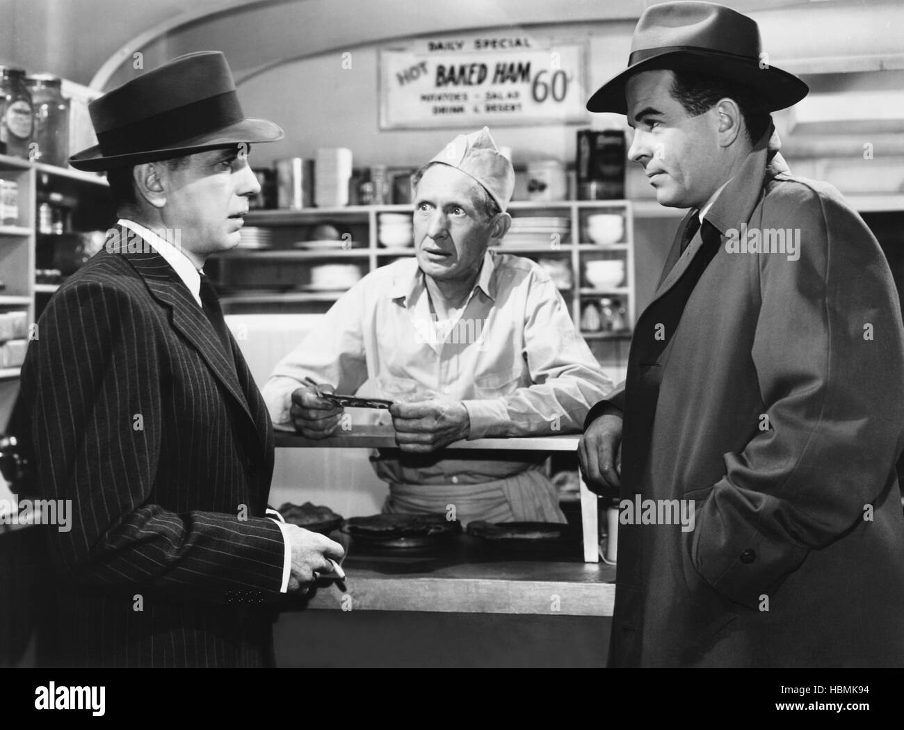 DARK PASSAGE, from left: Humphrey Bogart, Tom Fadden, Douglas Kennedy ...