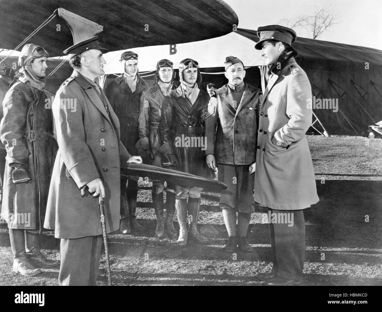 THE DAWN PATROL, Donald Crisp (with cane), Errol Flynn (right), 1938 ...
