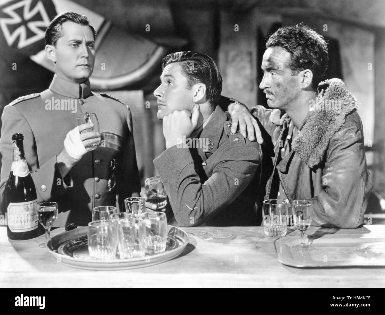 THE DAWN PATROL, from left: Carl Esmond, Errol Flynn, David Niven, 1938 ...
