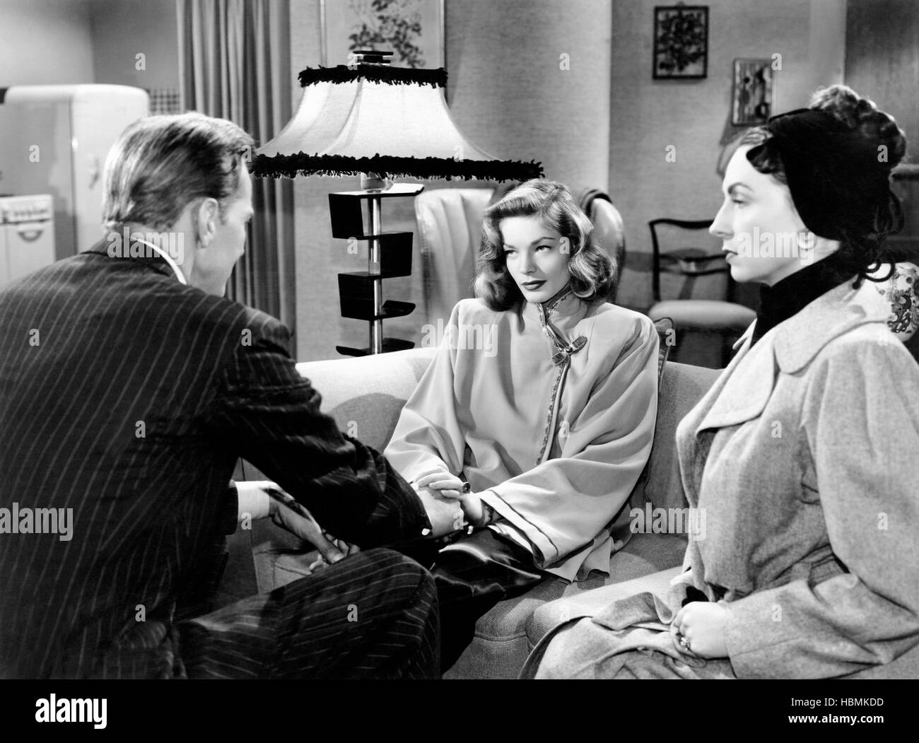 DARK PASSAGE, from left, Bruce Bennett, Lauren Bacall, Agnes Moorehead ...