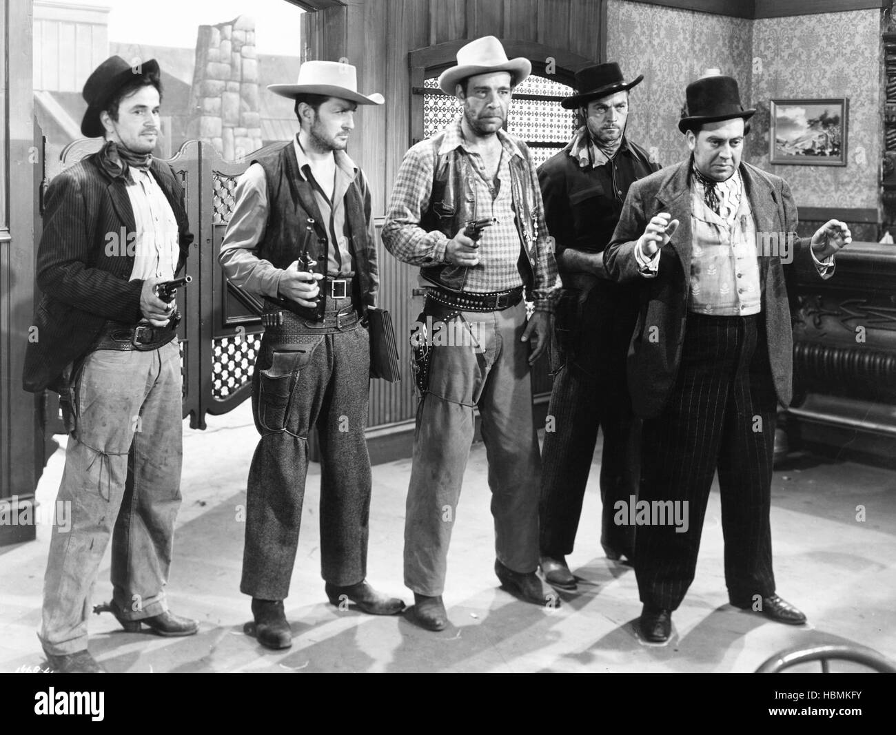 THE DALTONS RIDE AGAIN, from left: Noah Beery Jr., Kent Taylor, Lon ...