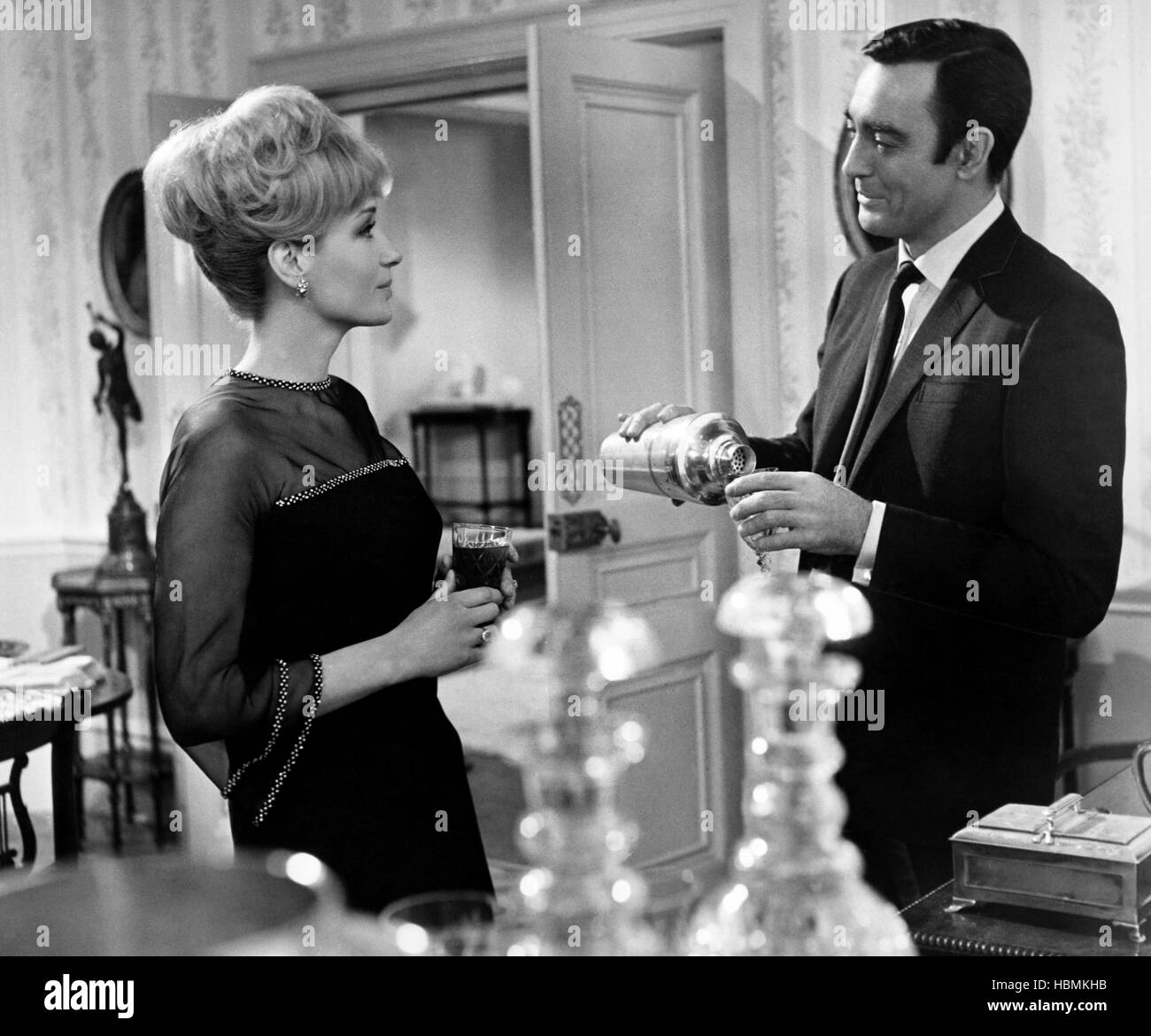 DANGER ROUTE, from left, Sylvia Syms, Richard Johnson, 1967 Stock Photo ...