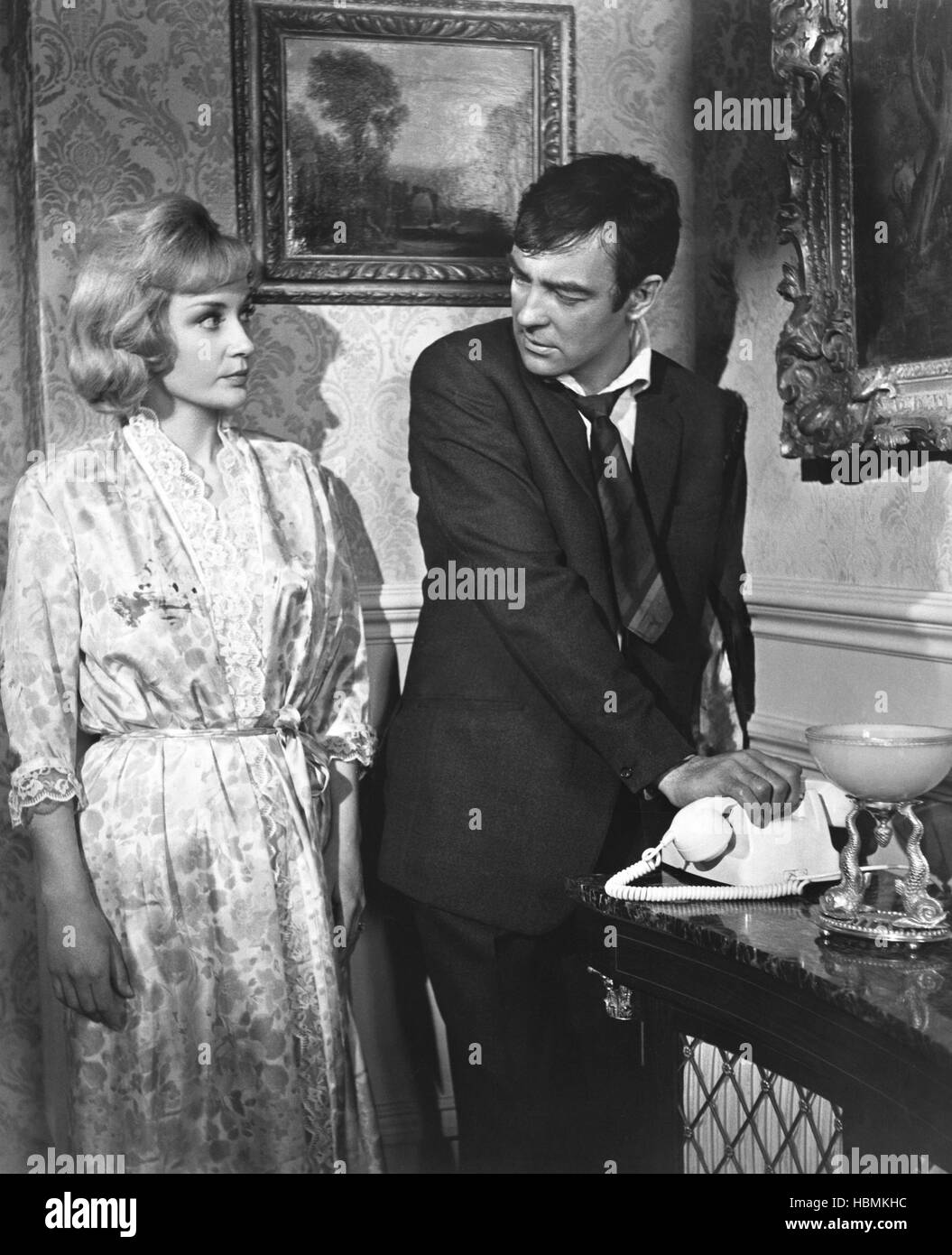 DANGER ROUTE, from left, Sylvia Syms, Richard Johnson, 1967 Stock Photo ...