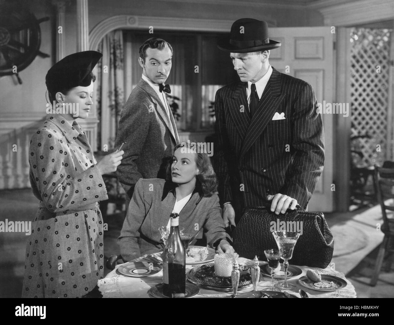 DANGER SIGNAL, from leftL Rosemary DeCamp, Zachary Scott (rear), Faye ...