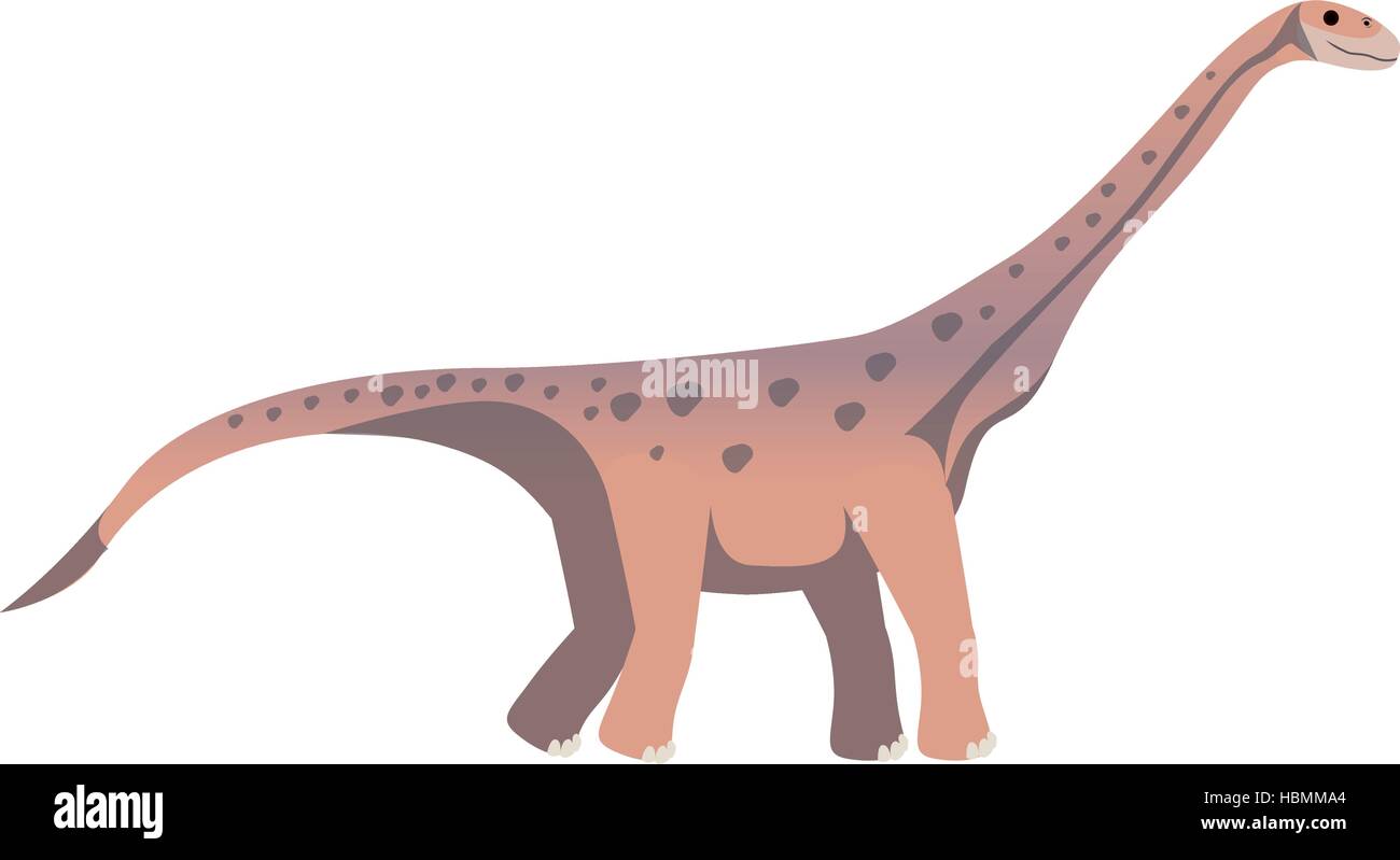 colorful cartoon with dinosaur diplodocus vector illustration Stock ...