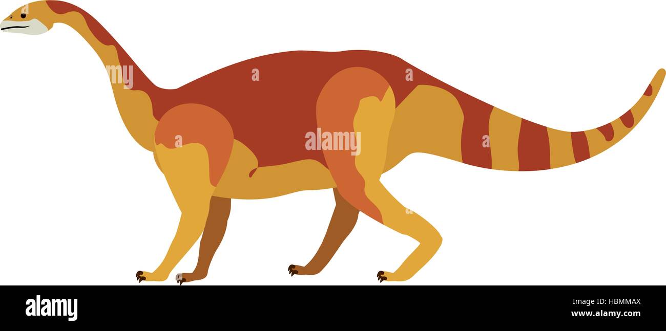 colorful cartoon with dinosaur mamenchisaurus vector illustration Stock ...