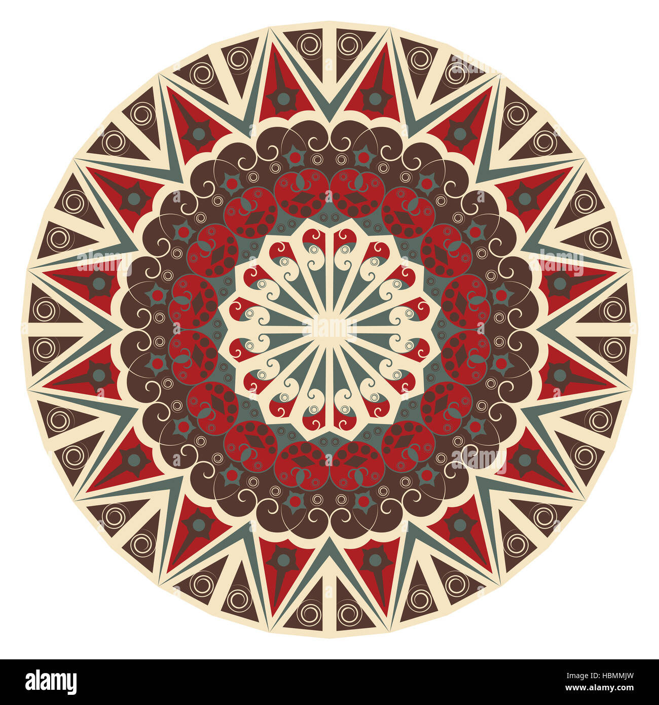 Colorful round ethnic pattern. Element for design Stock Photo - Alamy