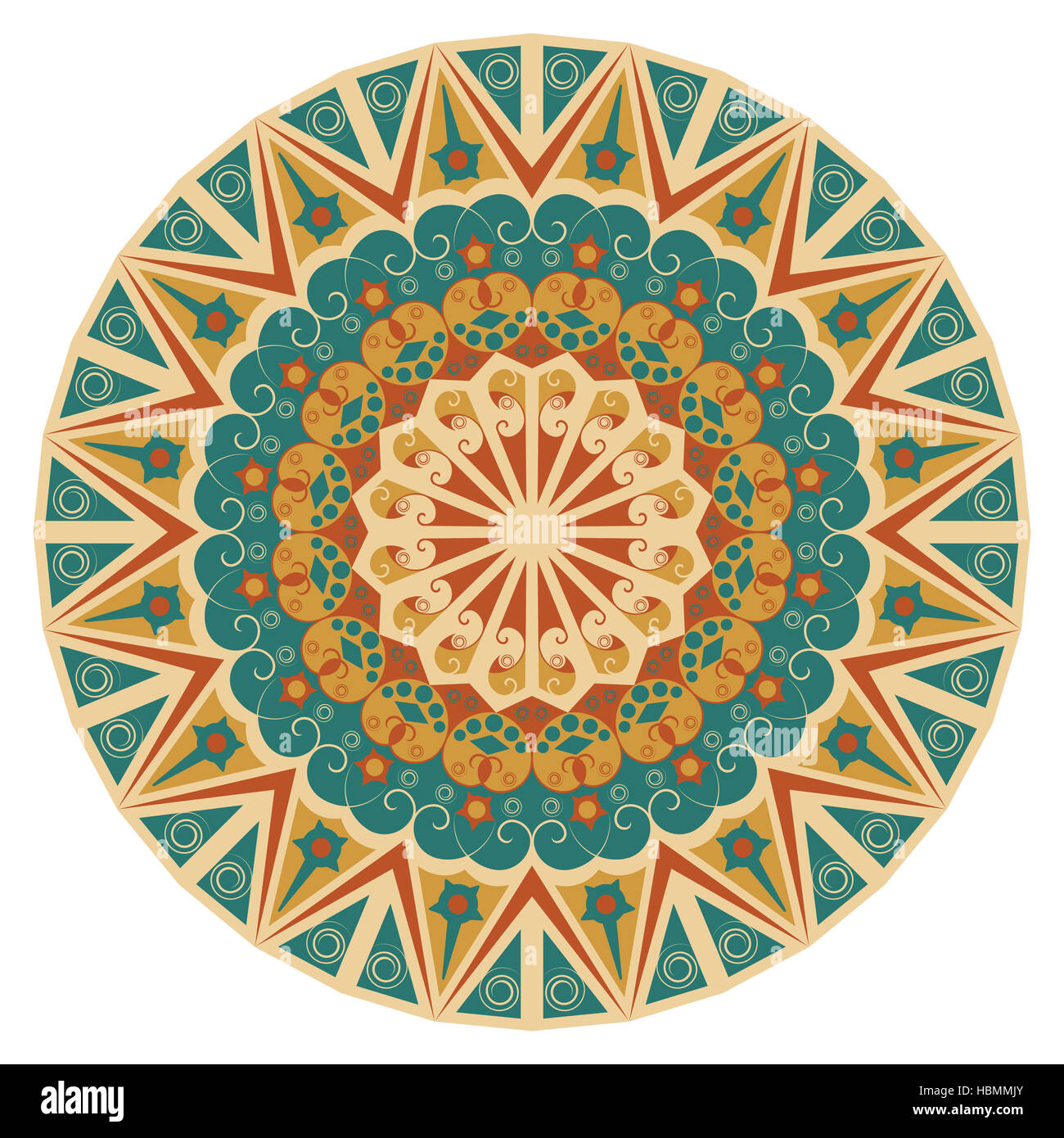 Colorful round ethnic pattern. Element for design Stock Photo - Alamy