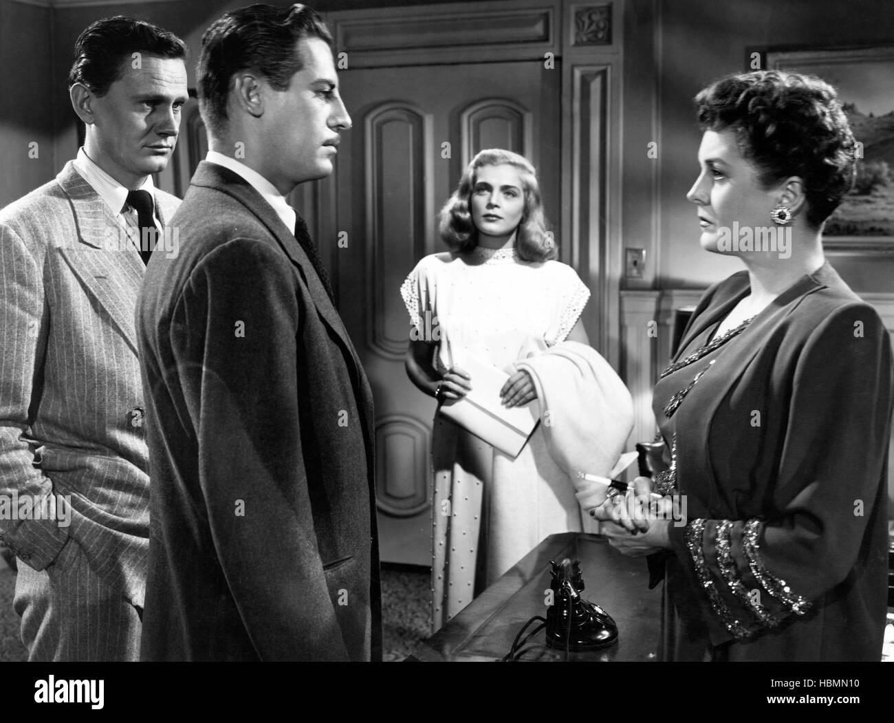 DESERT FURY, from left, Wendell Corey, John Hodiak, Lizabeth Scott ...