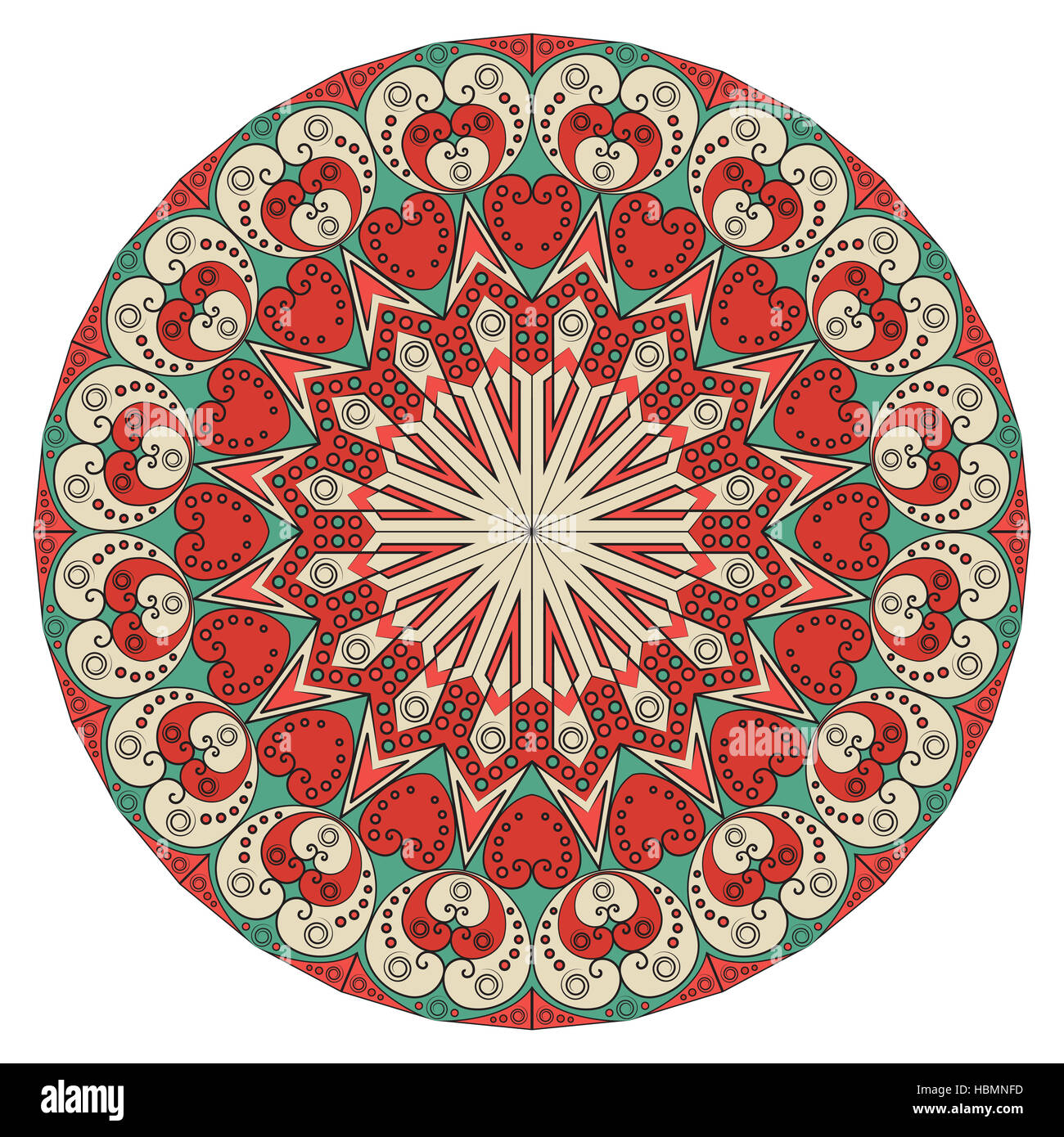 Colorful round ethnic pattern. Element for design Stock Photo - Alamy